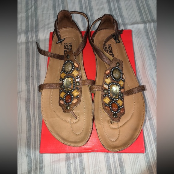 PacSun | Shoes | Brand New All Leather Kalaso Earth Shoe Sandals | Poshmark
